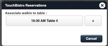 Seating Tables in Floorplan in the TouchBistro Reservations App