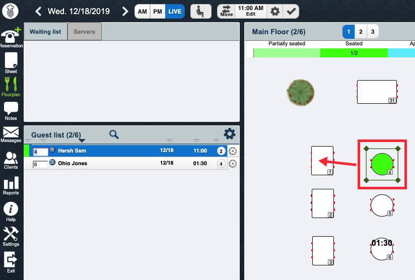 How Do I Use the Guest List Options in TouchBistro Reservations App?