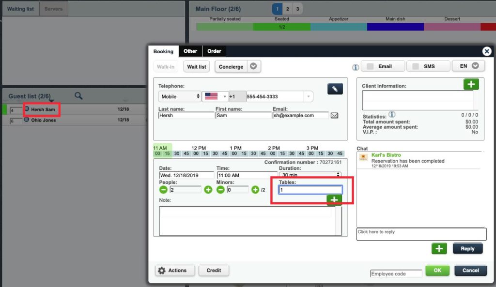 How Do I Use the Guest List Options in TouchBistro Reservations App?