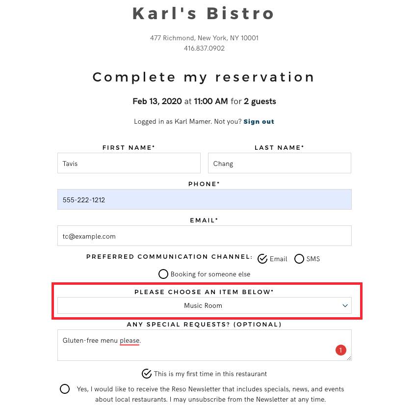 How Do I Use the Guest List Options in TouchBistro Reservations App?