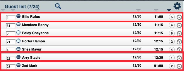 How Do I Use the Guest List Options in TouchBistro Reservations App?