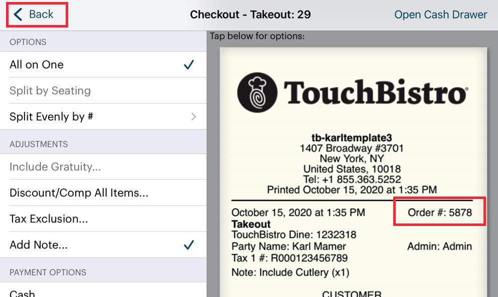 What's the Best Way to Use the Move/5000 with TouchBistro Online Ordering?
