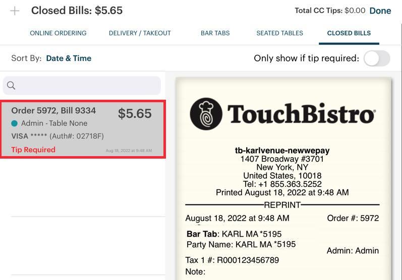 Starting and Closing Bar Tabs with Worldpay