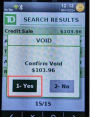 How Do I Do a Void with the TD Desk/5000 and TD Move/5000 Semi-Integrated?