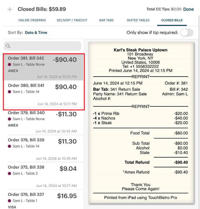 How Do I Do a Void with the TD Desk/5000 and TD Move/5000 Semi-Integrated?