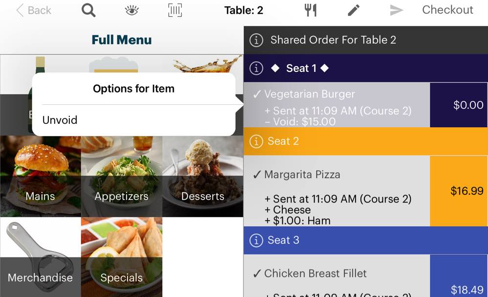 How Do I Void a Menu Item Sent to the Kitchen?