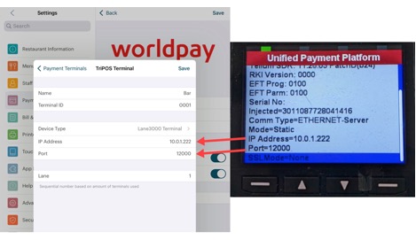 Setting Up the Worldpay Lane/3000