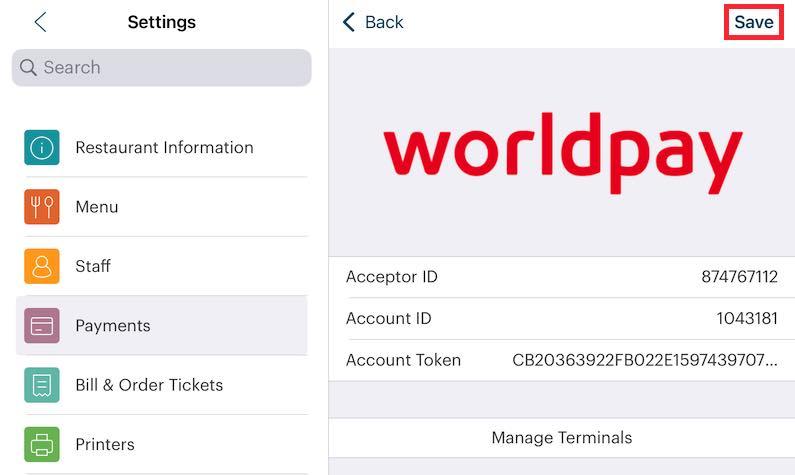 Setting Up the Worldpay Link/2500