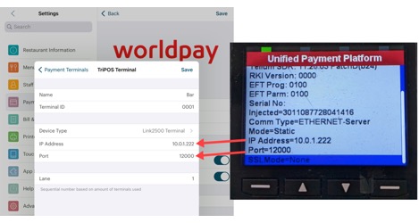 Setting Up the Worldpay Link/2500